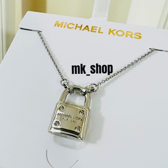 Michael Kors | Jewelry | Michael Kors Lock Pendant Necklace | Poshmark